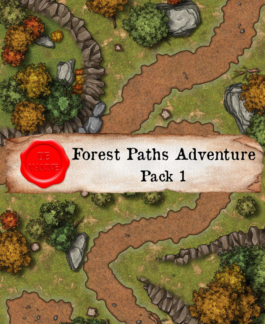 Battle Map - Forest Paths Adventure Map Pack 1 - De Venne | DriveThruRPG