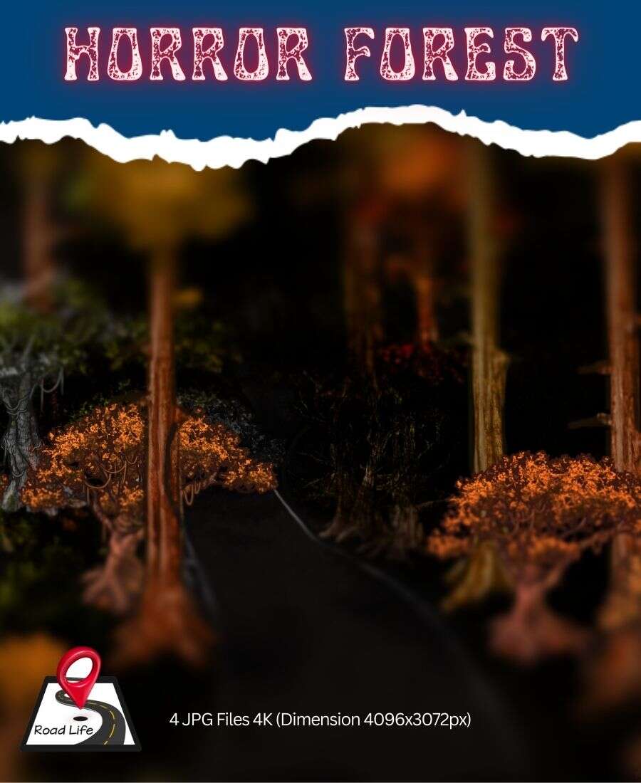 Road Life - Horror Forest - Road Through The Dark Forest Battle Map ...