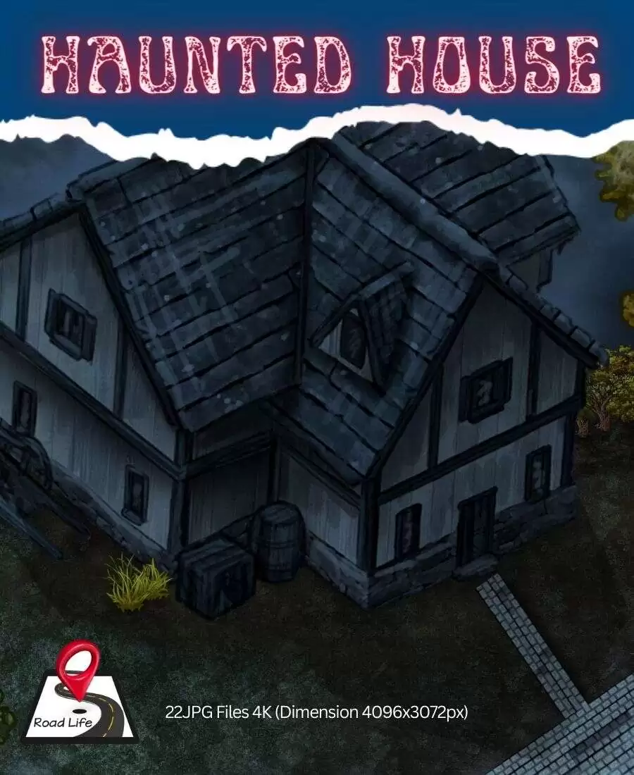 Road Life - Farm House of Horror Battle Map | Haunted House Scene ...