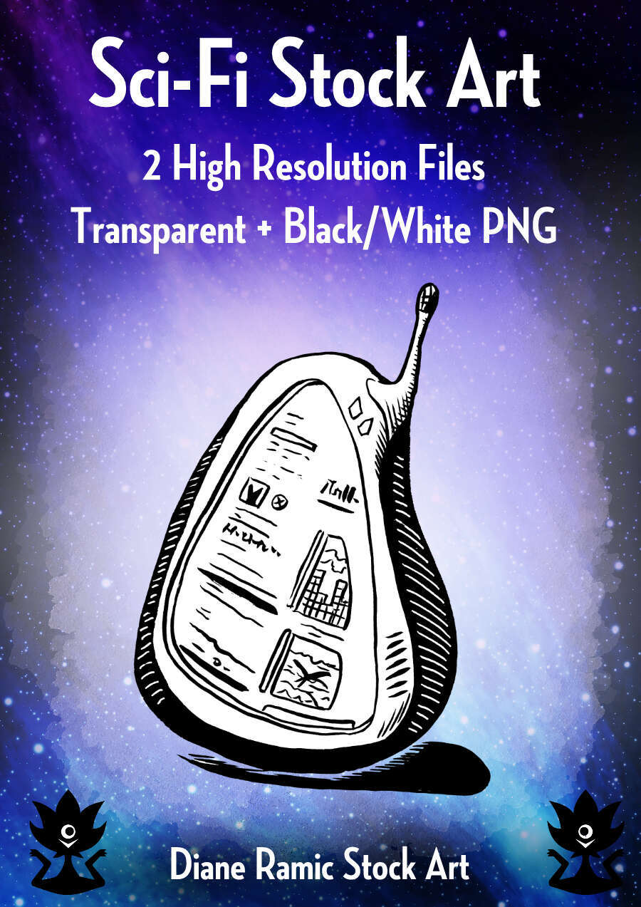 Alien Communication Device Stock Art - Diane Ramic Stock Art | Black ...