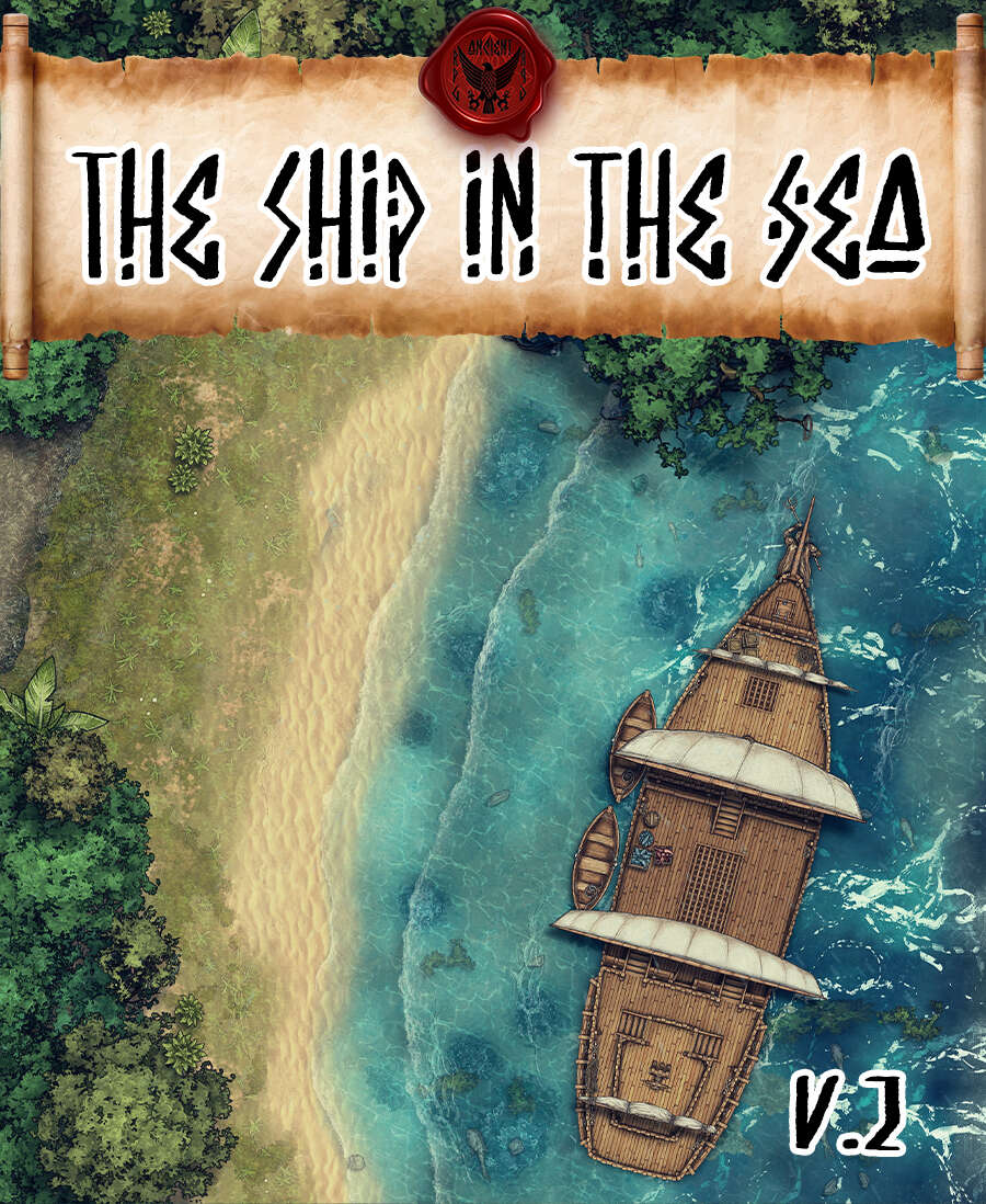 Ship in the Sea V.2 | (8 JPG 4k) 40x30 - Ancient RPG | DriveThruRPG