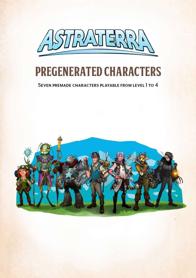 Astraterra Ready-to-Play Characters - Ironspine Press | Astraterra ...