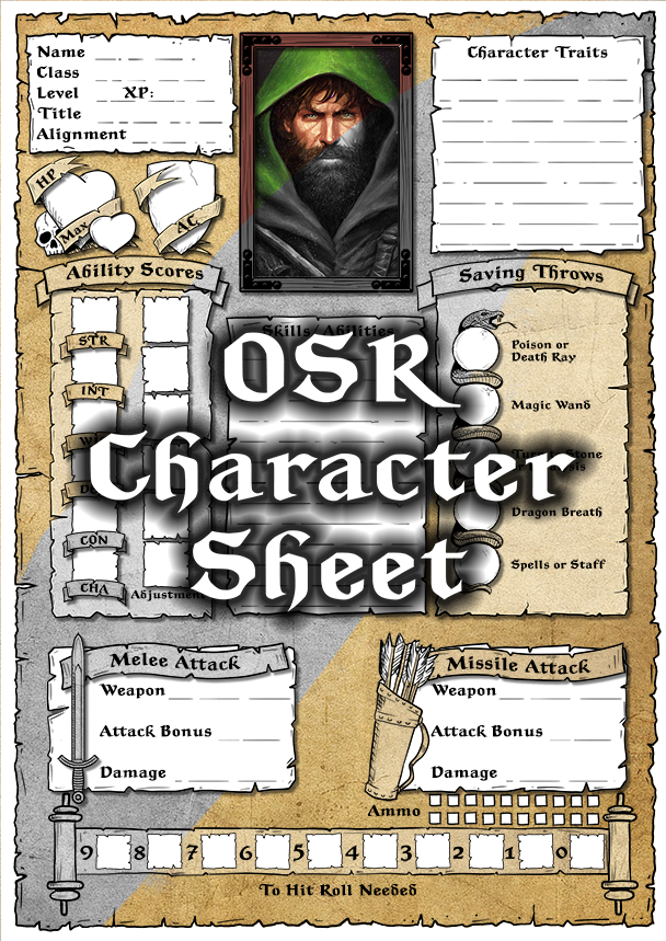 OSE, B/X, BECMI Character Sheet - Dick Dastardly's Dank Dungeons | Dick ...