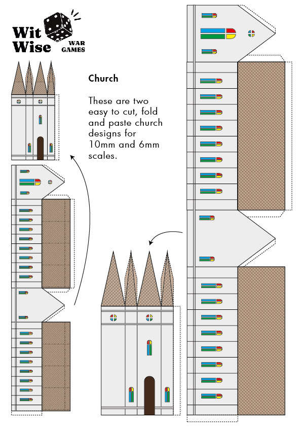 Easy Paper Church for Any Theatre and Time Period - Witwise Wargames ...