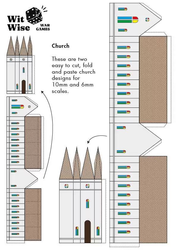 Easy Paper Church for Any Theatre and Time Period - Witwise Wargames ...