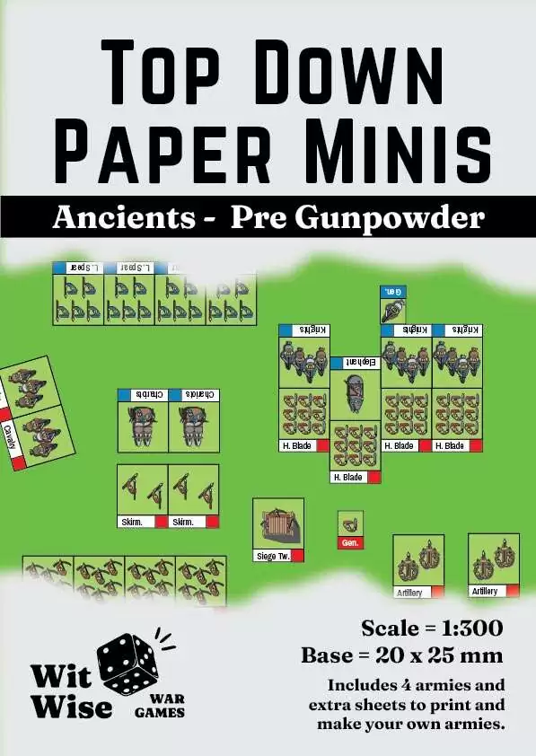 TOP DOWN PAPER MINIS: Ancients and Pre Gunpowder | 1:300 - Witwise ...