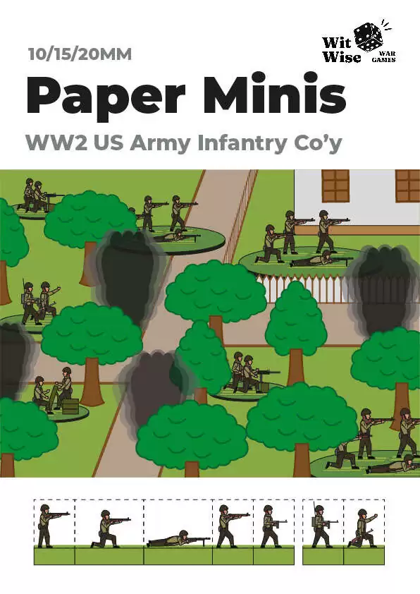 Paper Minis: WW2 US Army Infantry Company | 10/15/20 mm - Witwise ...