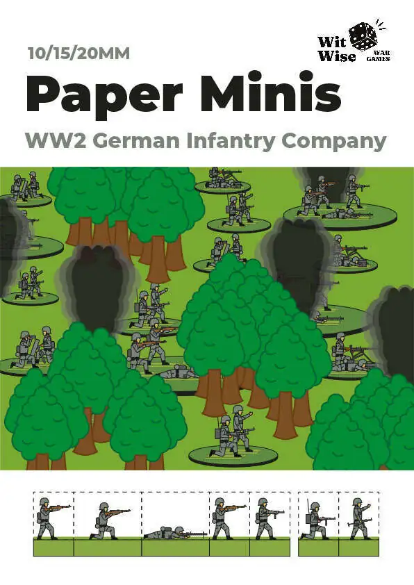 Paper Minis: WW2 German Infantry Company | 10/15/20 mm - Witwise ...