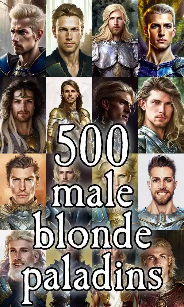 Character Portraits - 500 male blonde paladins - Curadmir Press ...