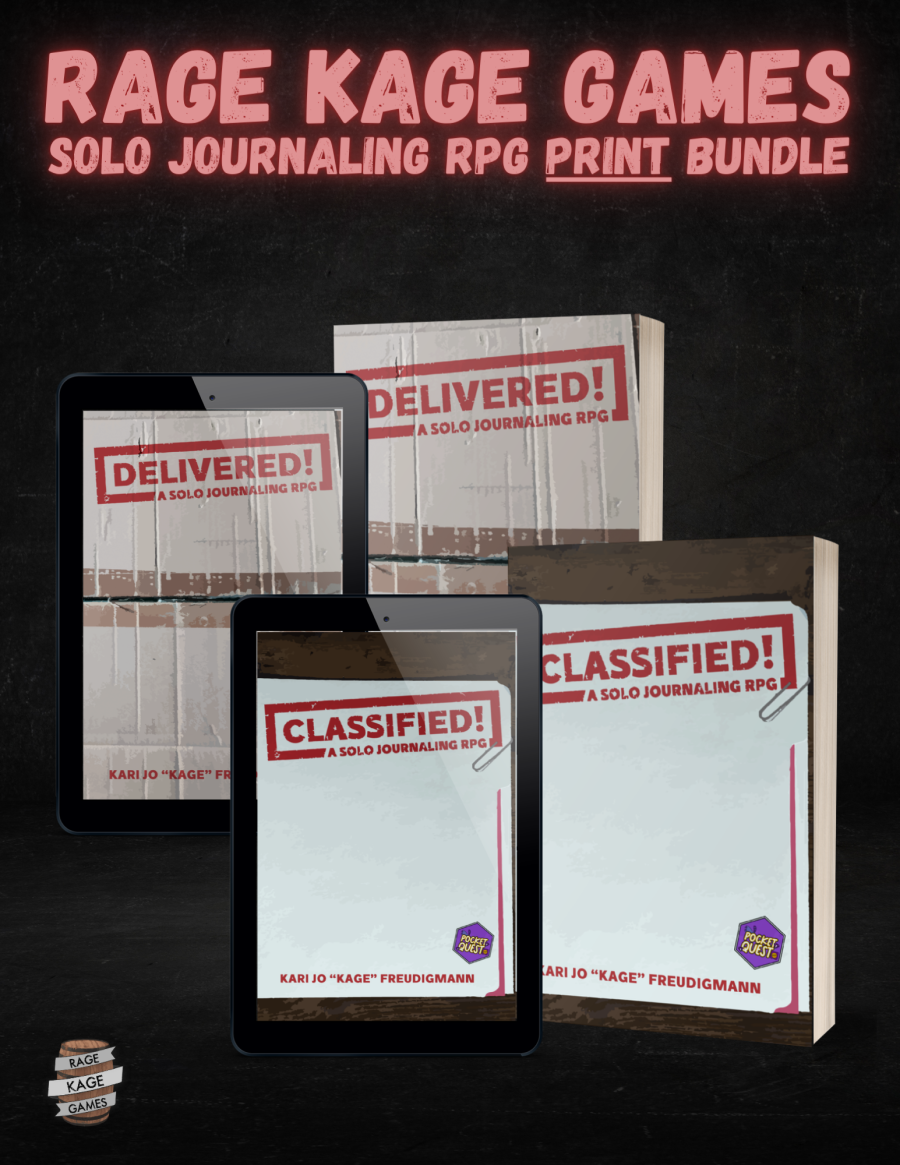 Rage Kage Games Solo Journaling RPGs - Print [BUNDLE] - Rage Kage Games | DriveThruRPG