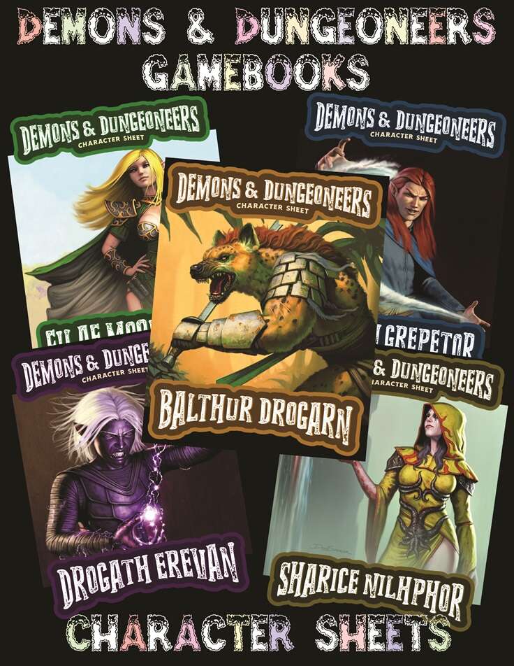 Demons & Dungeoneers! Character Sheets Bundle #10 [BUNDLE] - Demons ...