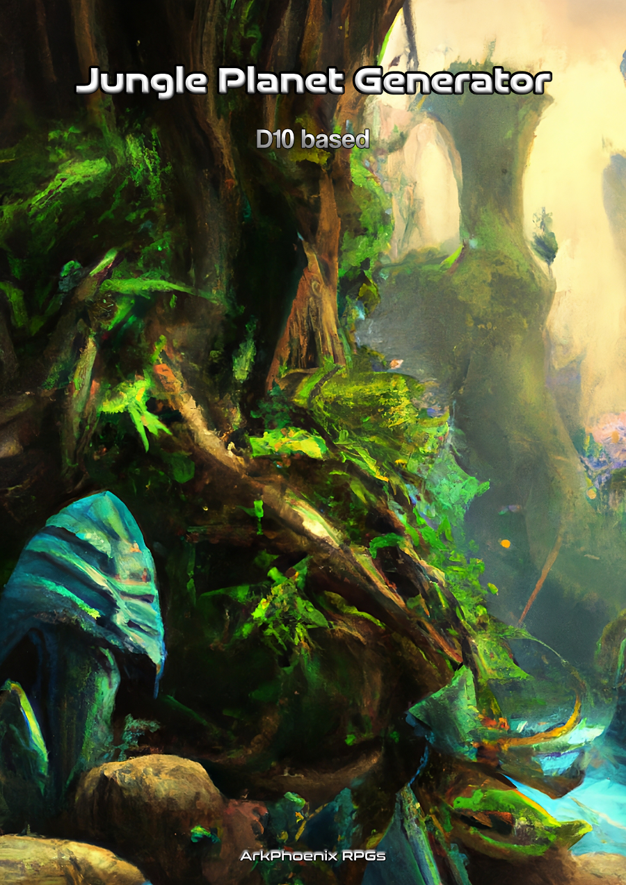 Jungle Planet - D10 based Generator - Arkphoenix RPGs | DriveThruRPG Jungle Planet - D10 based Generator - Arkphoenix RPGs | DriveThruRPG