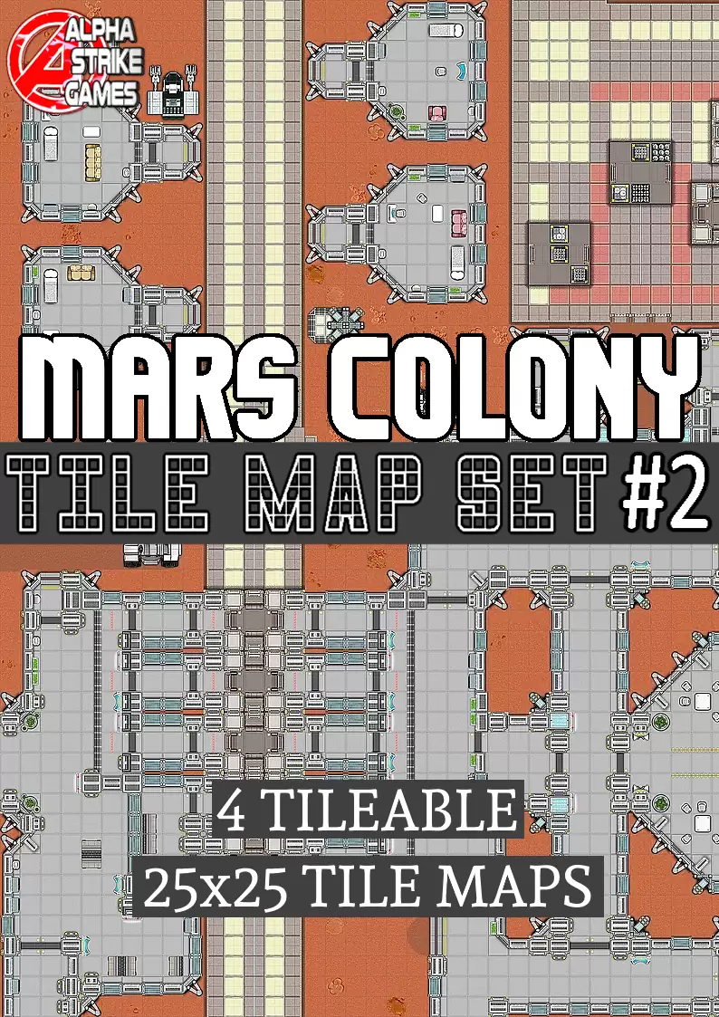 Mars Colony Tile Map Set #2 - Alpha Strike Games Limited | Tile Maps | Tile Maps | DriveThruRPG