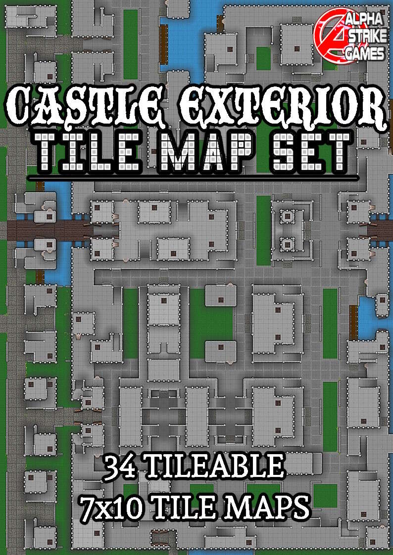 Castle Exterior Tile Map Set - Alpha Strike Games Limited | Tile Maps | Tile Maps | DriveThruRPG
