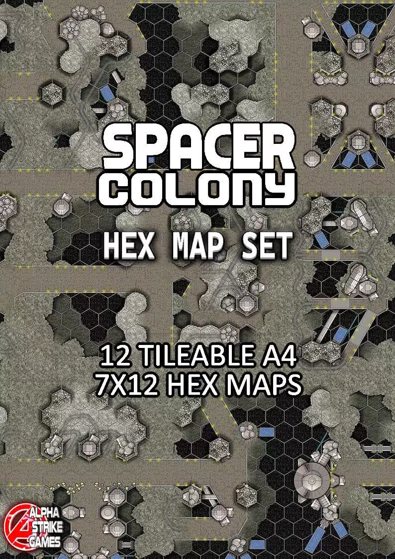 Spacer Colony Hex Map Set - Alpha Strike Games Limited | Hex Maps | DriveThruRPG