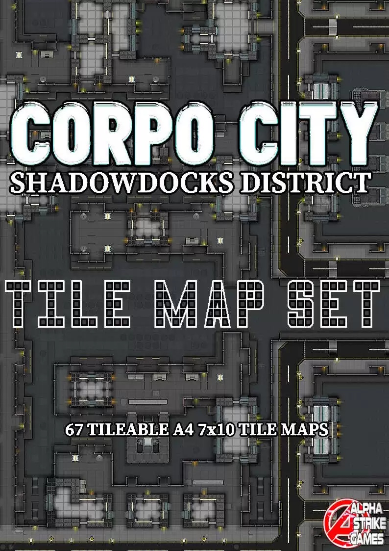 Corpo City Shadowdocks District Tile Map Set - Alpha Strike Games ...