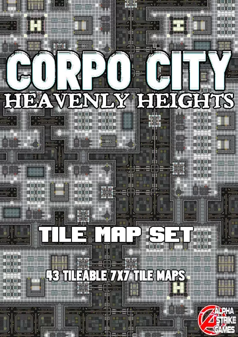 Corpo City Heavenly Heights Tile Map Set - Alpha Strike Games Limited | Tile Maps | Tile Maps ...