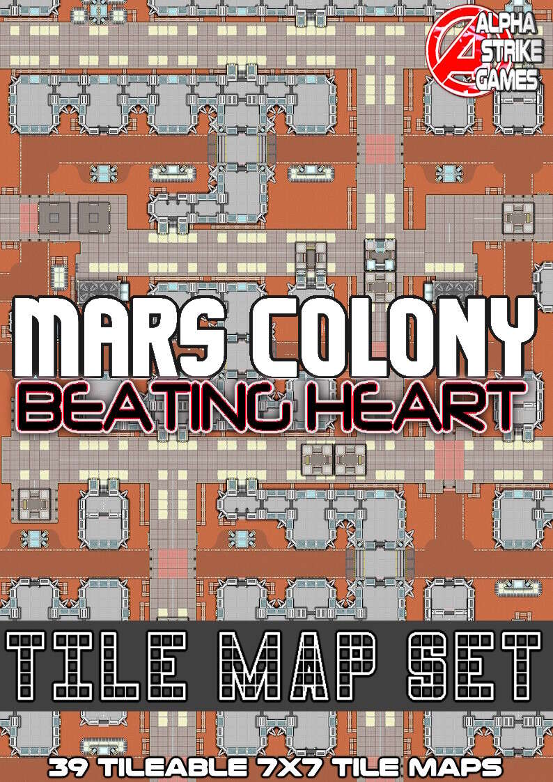Mars Colony Beating Heart Tile Map Set - Alpha Strike Games Limited ...