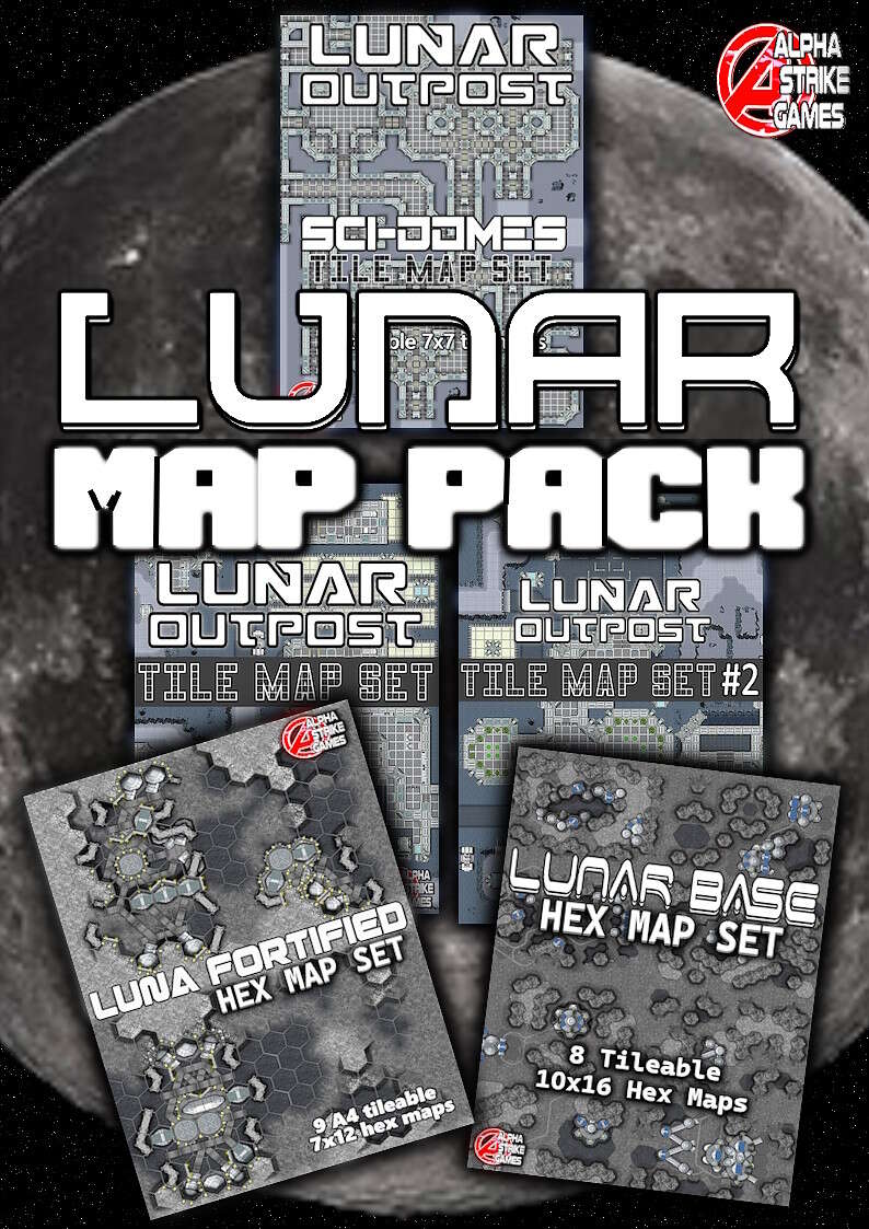 Lunar Map Pack [BUNDLE] - Alpha Strike Games Limited | Hex Maps | Tile ...