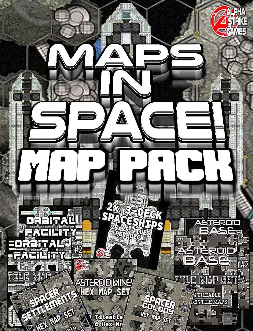 Maps In Space! Map Pack [BUNDLE] - Alpha Strike Games Limited | Hex ...