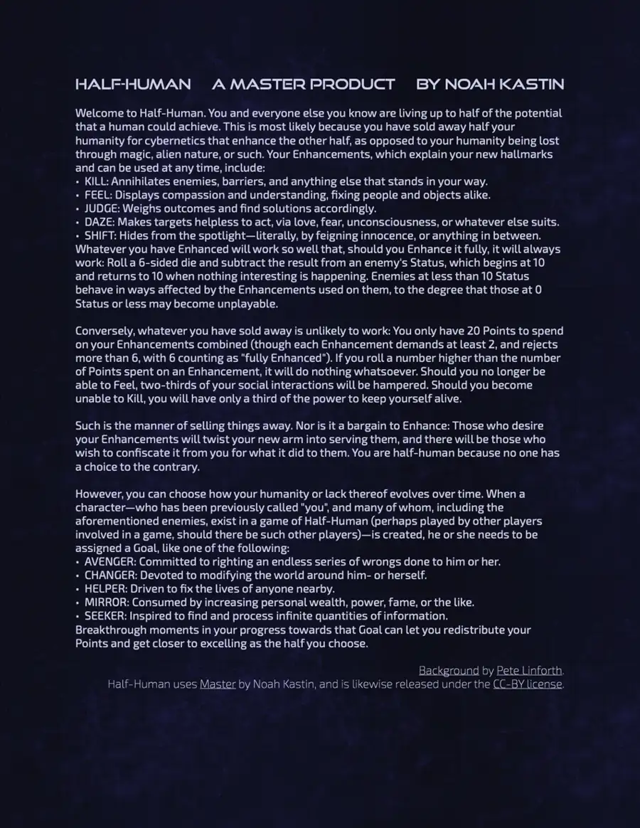 Half-Human - Noah Kastin | DriveThruRPG