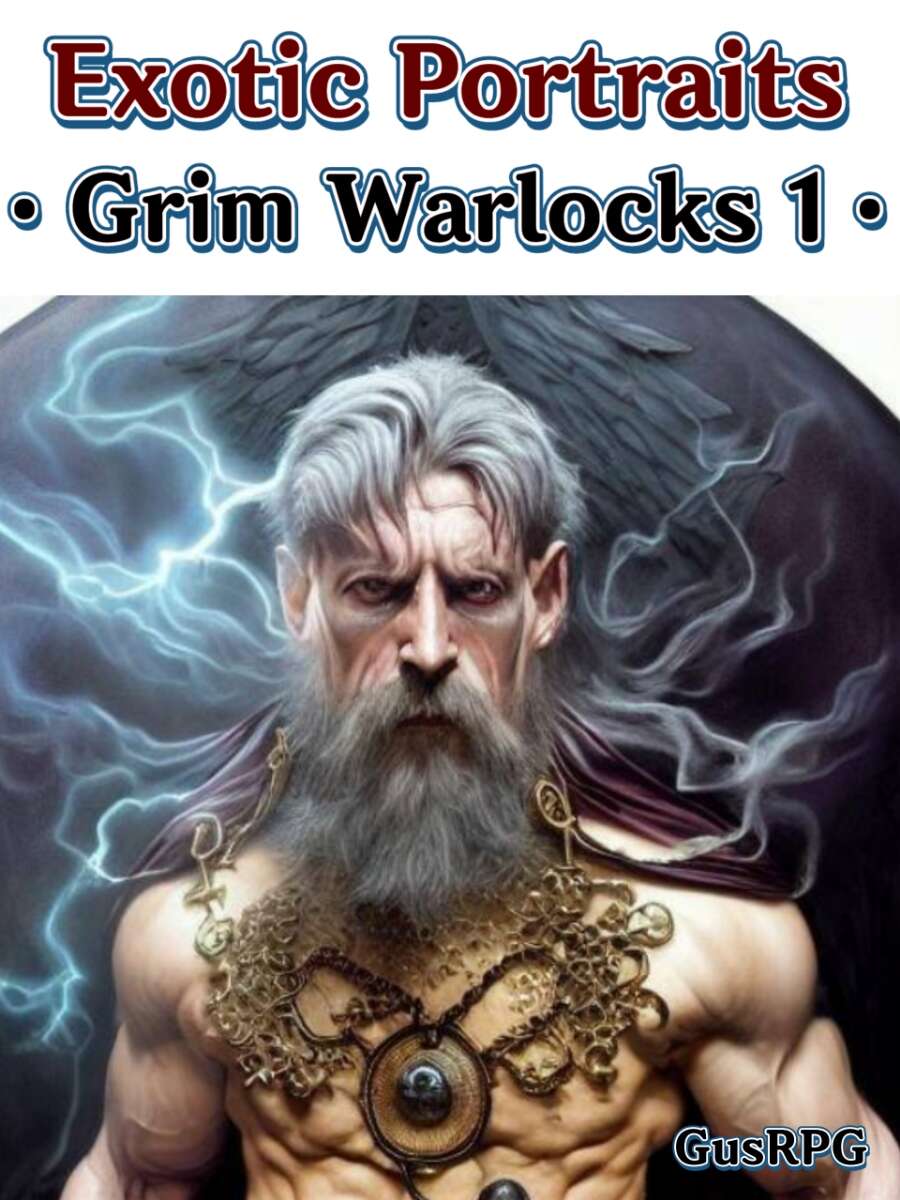 90 Exotic Portraits - Grim Warlocks 1 - GusRPG | DriveThruRPG