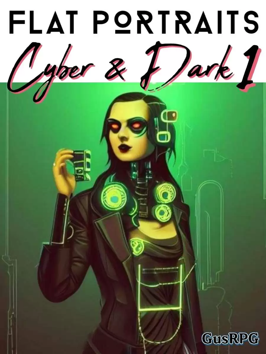 101 Flat Portraits - Cyber & Dark 1 - GusRPG | DriveThruRPG