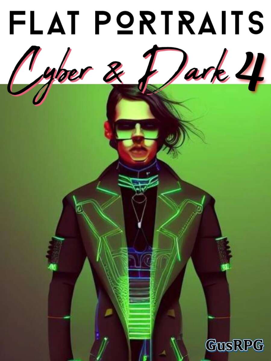 101 Flat Portraits - Cyber & Dark 4 - GusRPG | DriveThruRPG