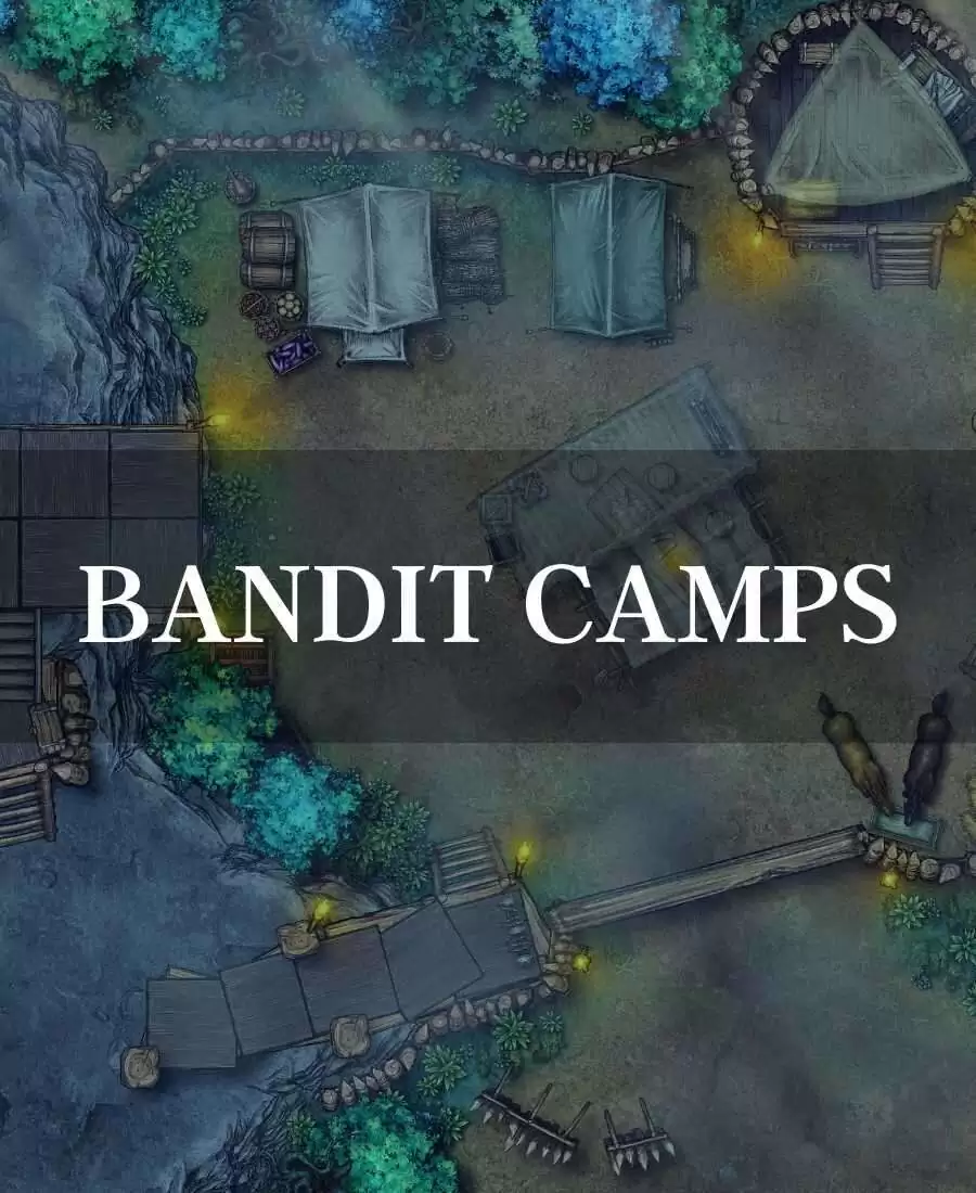 Bandit Camps RPG Encounter Battle Map - Sesiana | DriveThruRPG
