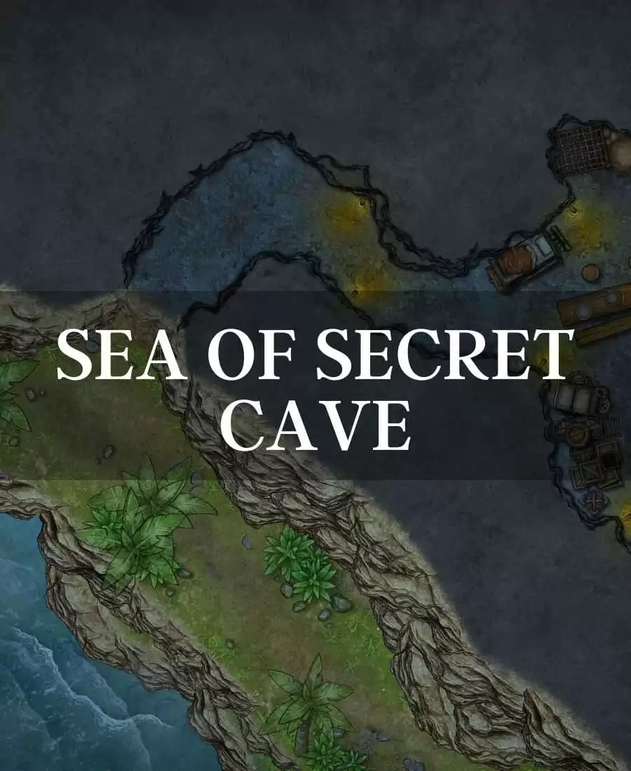 Sea of secret cave RPG Encounter Battle Map - Sesiana | DriveThruRPG