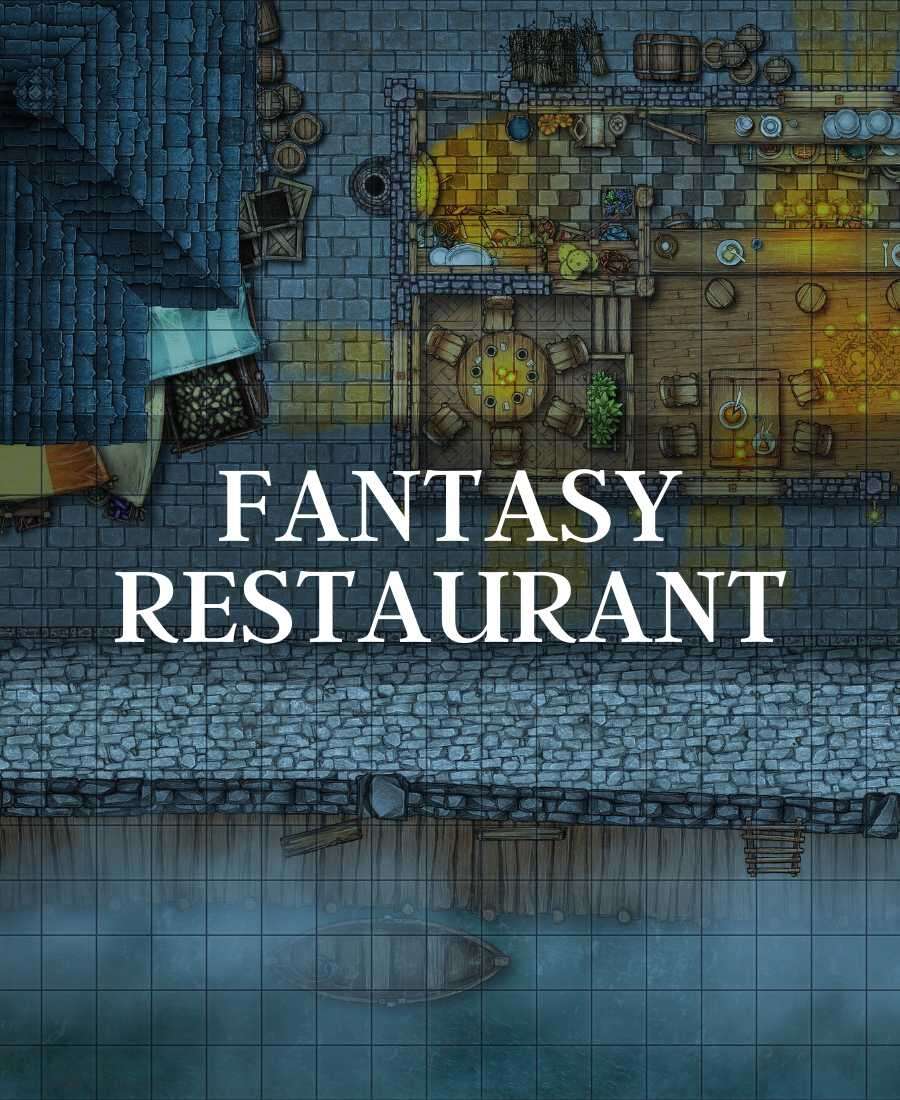 Fantasy Restaurant RPG Encounter Battle Map - Sesiana | DriveThruRPG