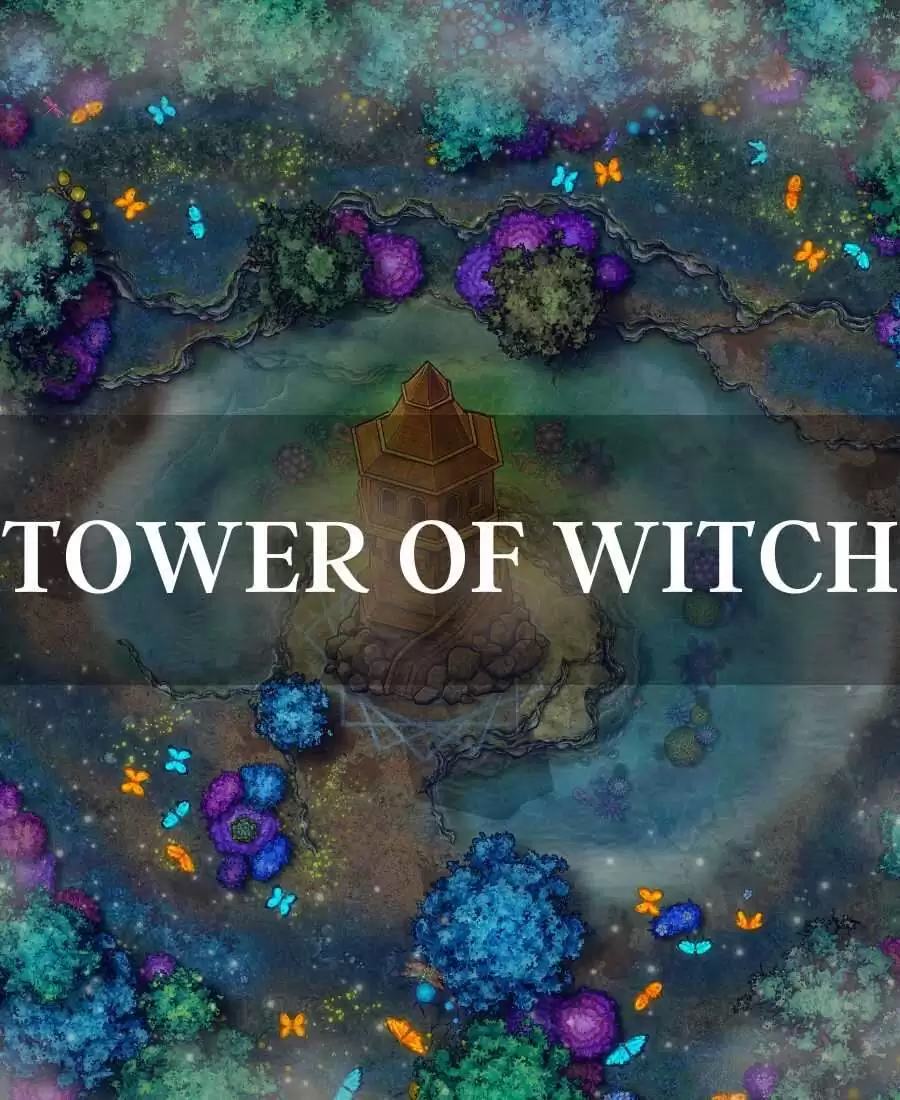 Tower of Witch Fantasy Encounter Battle Map - 36x36 - Sesiana ...