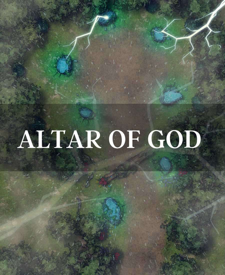 Altar of god Fantasy Horror Encounter Battle Map - Sesiana | DriveThruRPG