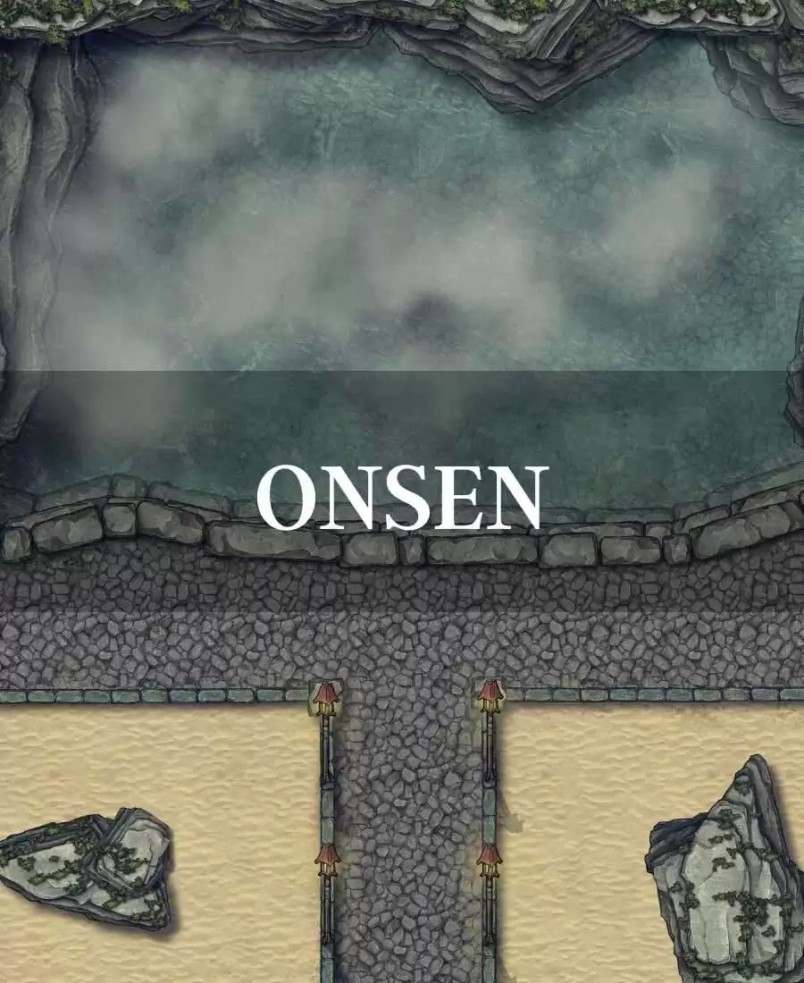 Onsen Encounter Battle Map - Sesiana | DriveThruRPG