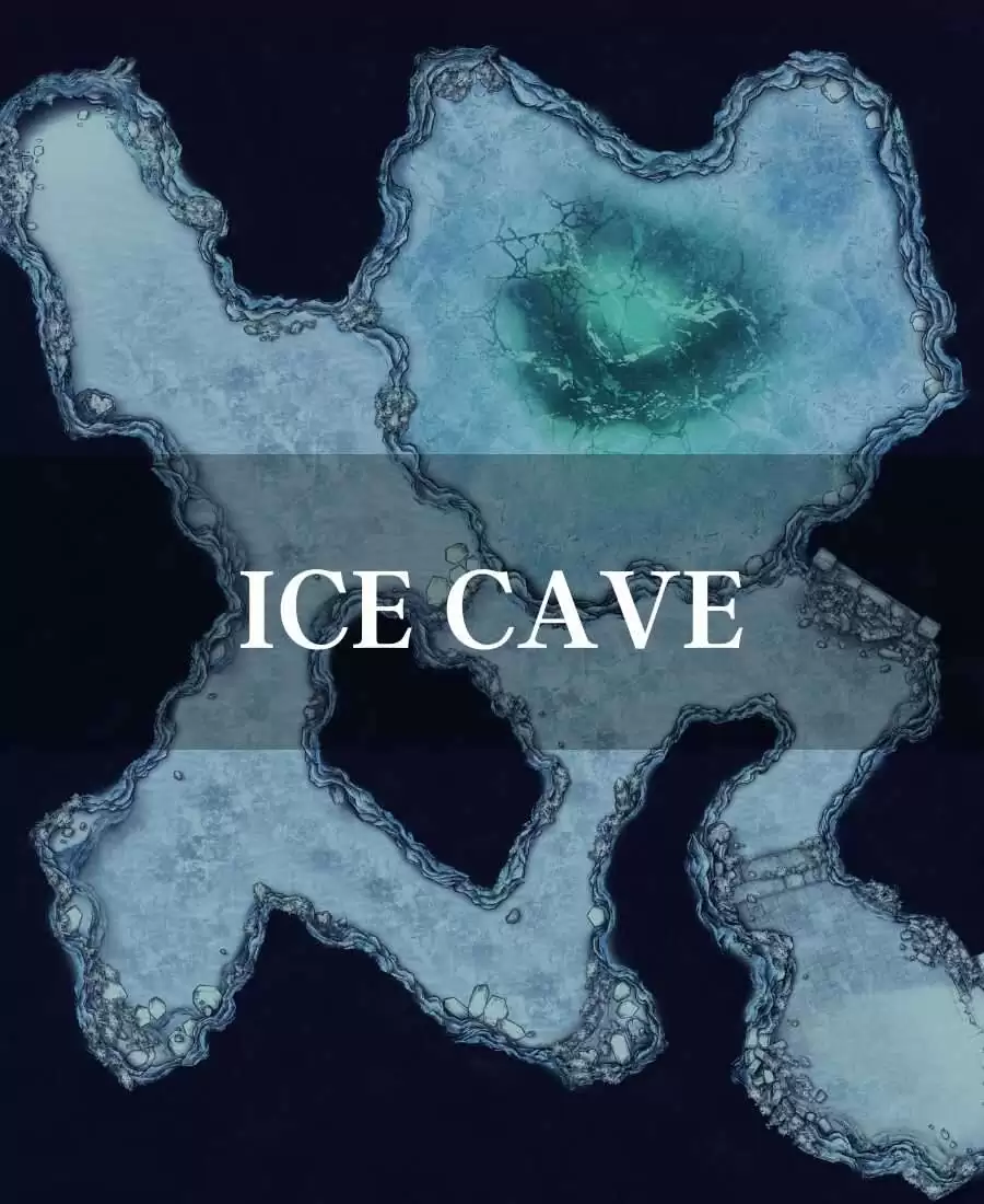 Ice Cave Fantasy Horror Encounter Battle Map - 35x35 - Sesiana ...