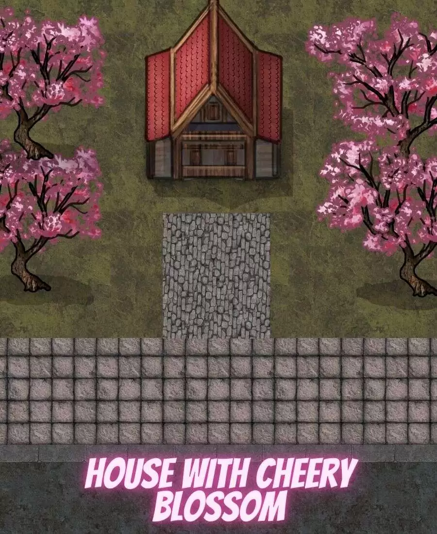 House with cherry blossom - Mapper | DriveThruRPG
