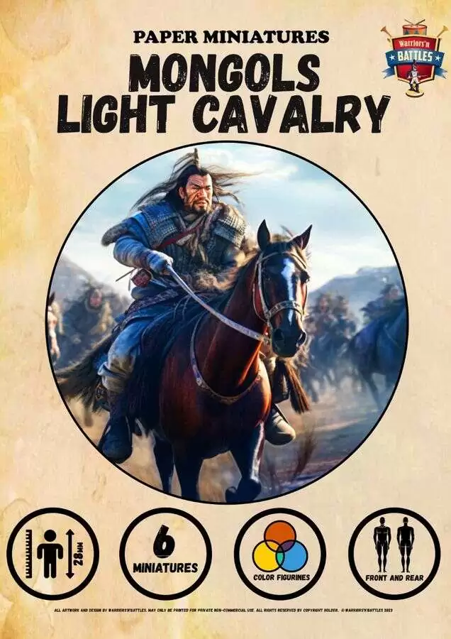 Mongols light cavalry - Warriors and Battles | Mongols | Mongols | DriveThruRPG
