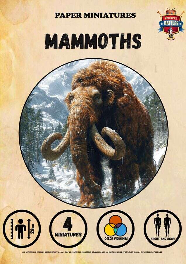 Mammoths - Warriors and Battles | Stone Age | Stone Age | DriveThruRPG