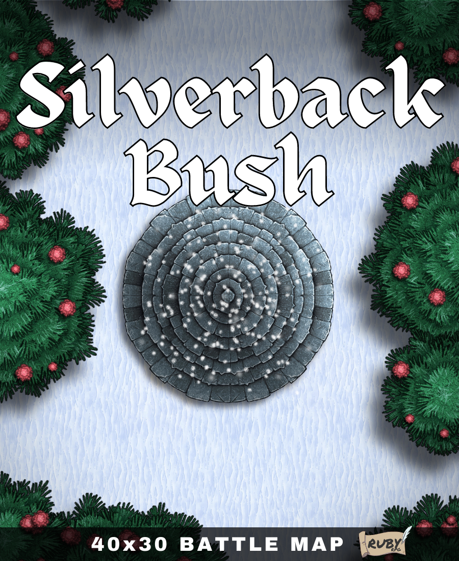 40x30 Battle Map - Silverback Bush - RubyRPG | DriveThruRPG