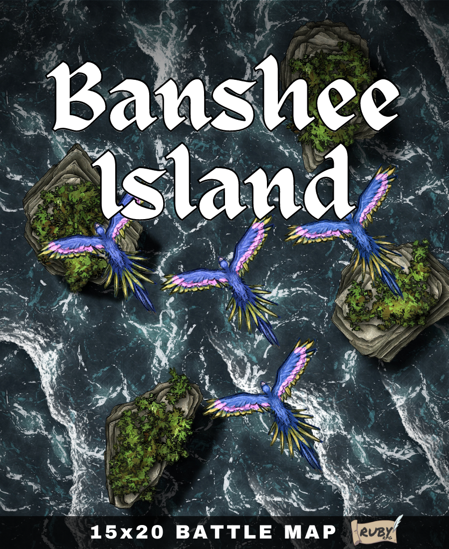 15x20 Battle Map - Banshee Island - RubyRPG | DriveThruRPG