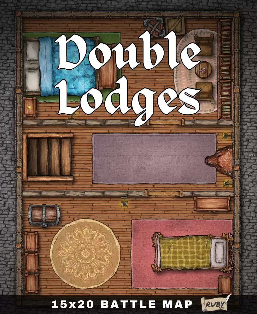15x20 Battle Map - Double Lodge Hotel - RubyRPG | DriveThruRPG