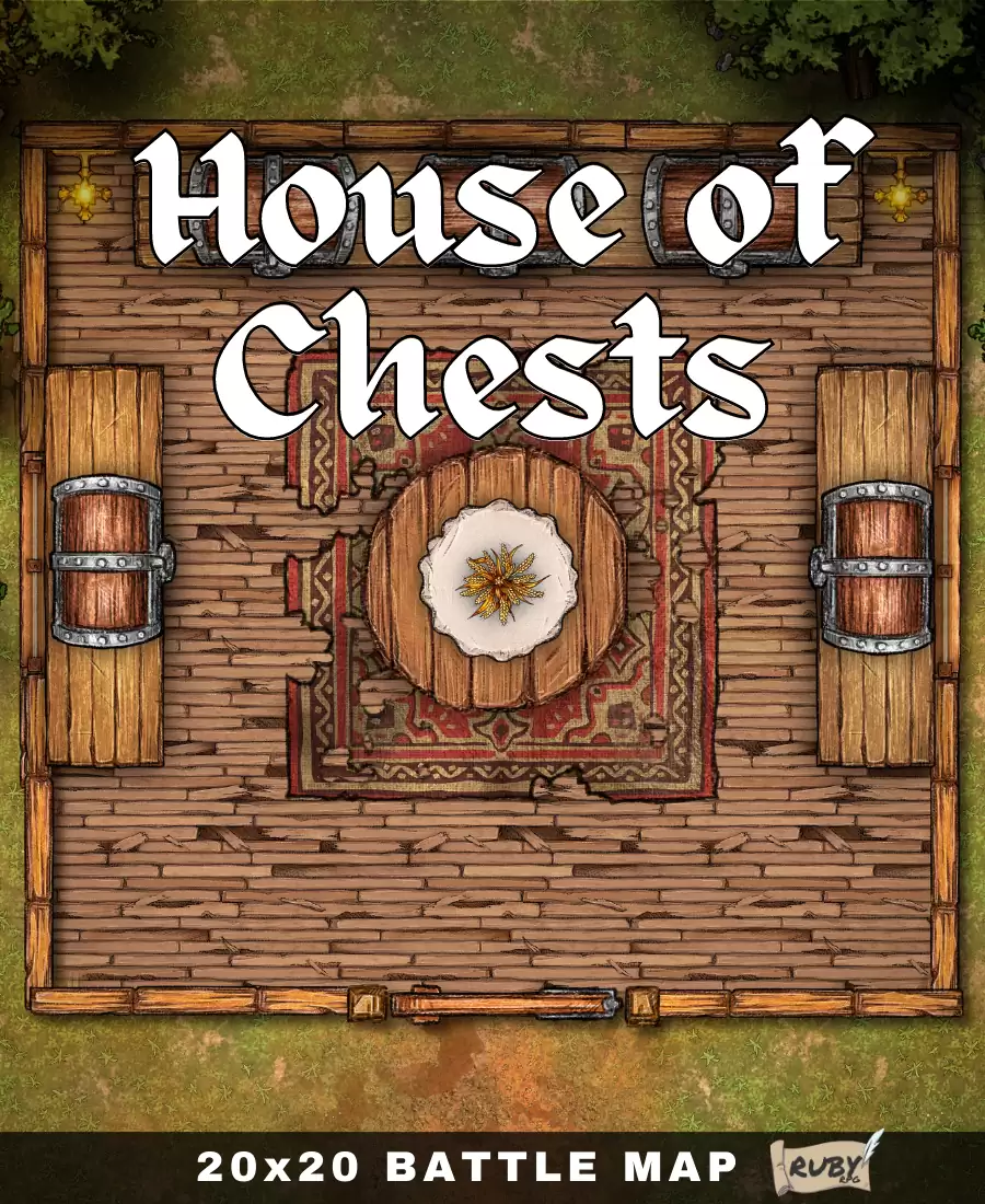 20x20 Battle Map - House of Chests - RubyRPG | DriveThruRPG