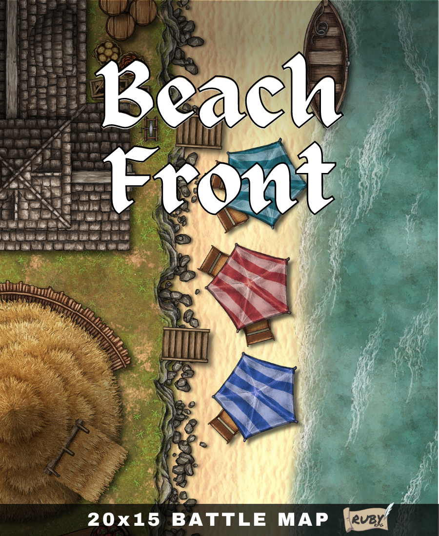 20x15 Battle Map - Beach Front Ship Battle Field Ambush - RubyRPG ...