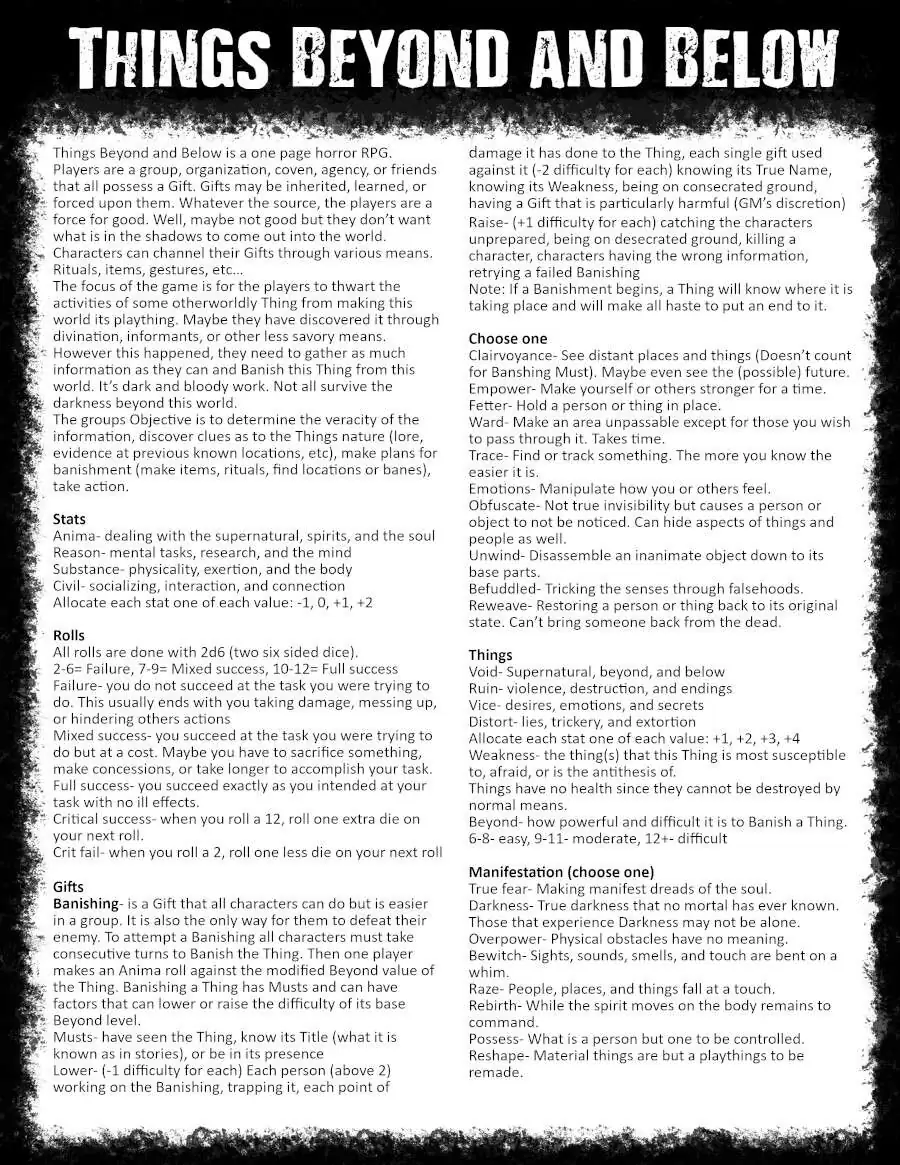 Things Beyond and Below - Ninetalehobbies | DriveThruRPG