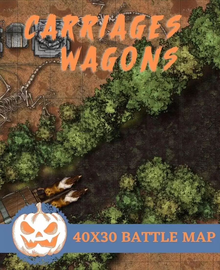 Carriages Wagons Map: BATTLE MAP (N0.3) - cheapdressfashion | DriveThruRPG