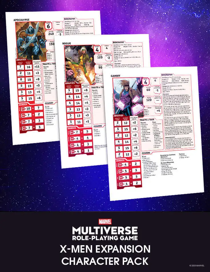 X-Men Expansion Character Pack | Marvel Multiverse RPG - Marvel | DriveThruRPG