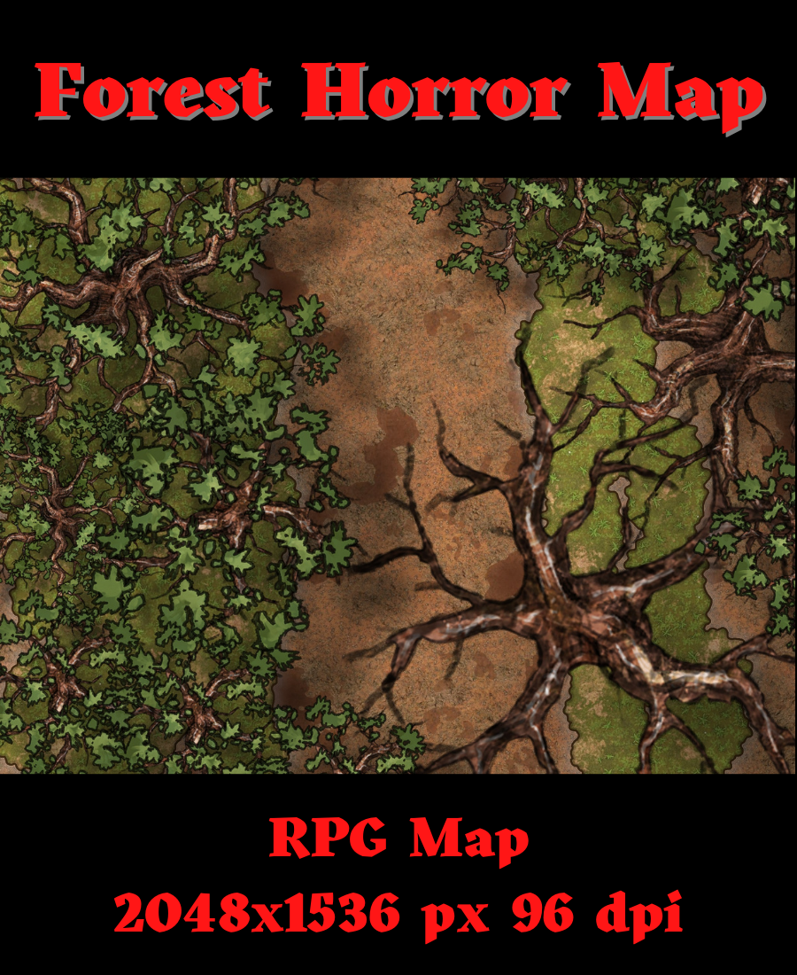 Forest Horror Map v.1 - uniinumap | DriveThruRPG