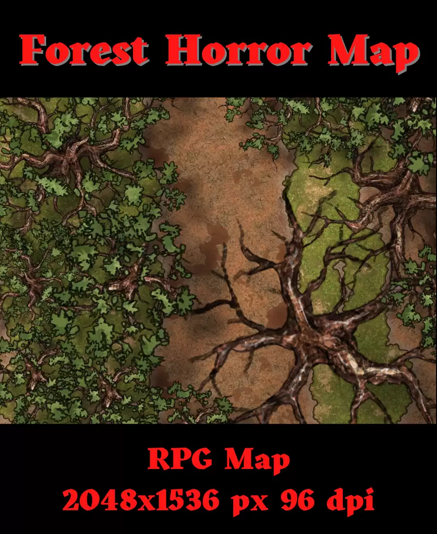 Forest Horror Map v.1 - uniinumap | DriveThruRPG