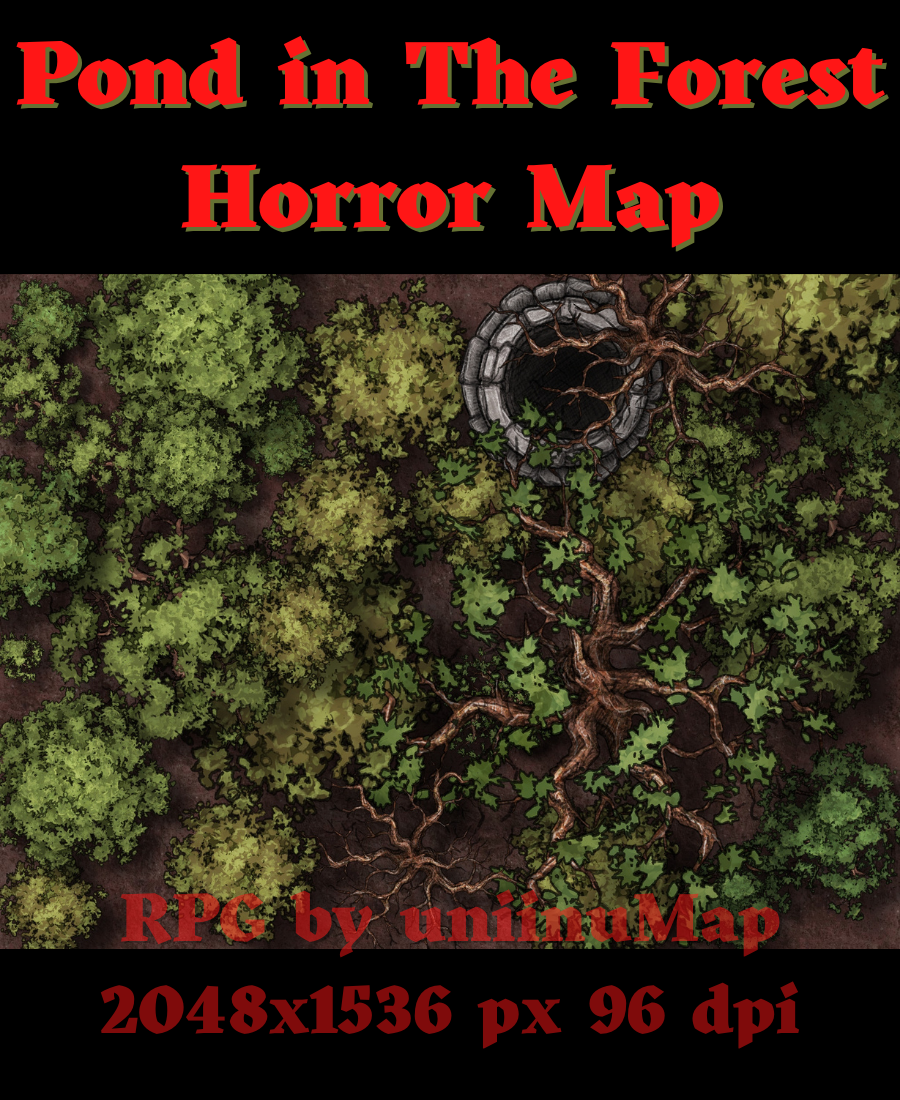 Pond in The Forest Horror Map - uniinumap | DriveThruRPG