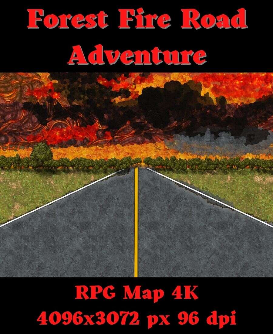 Forest Fire Road Adventure - uniinumap | DriveThruRPG